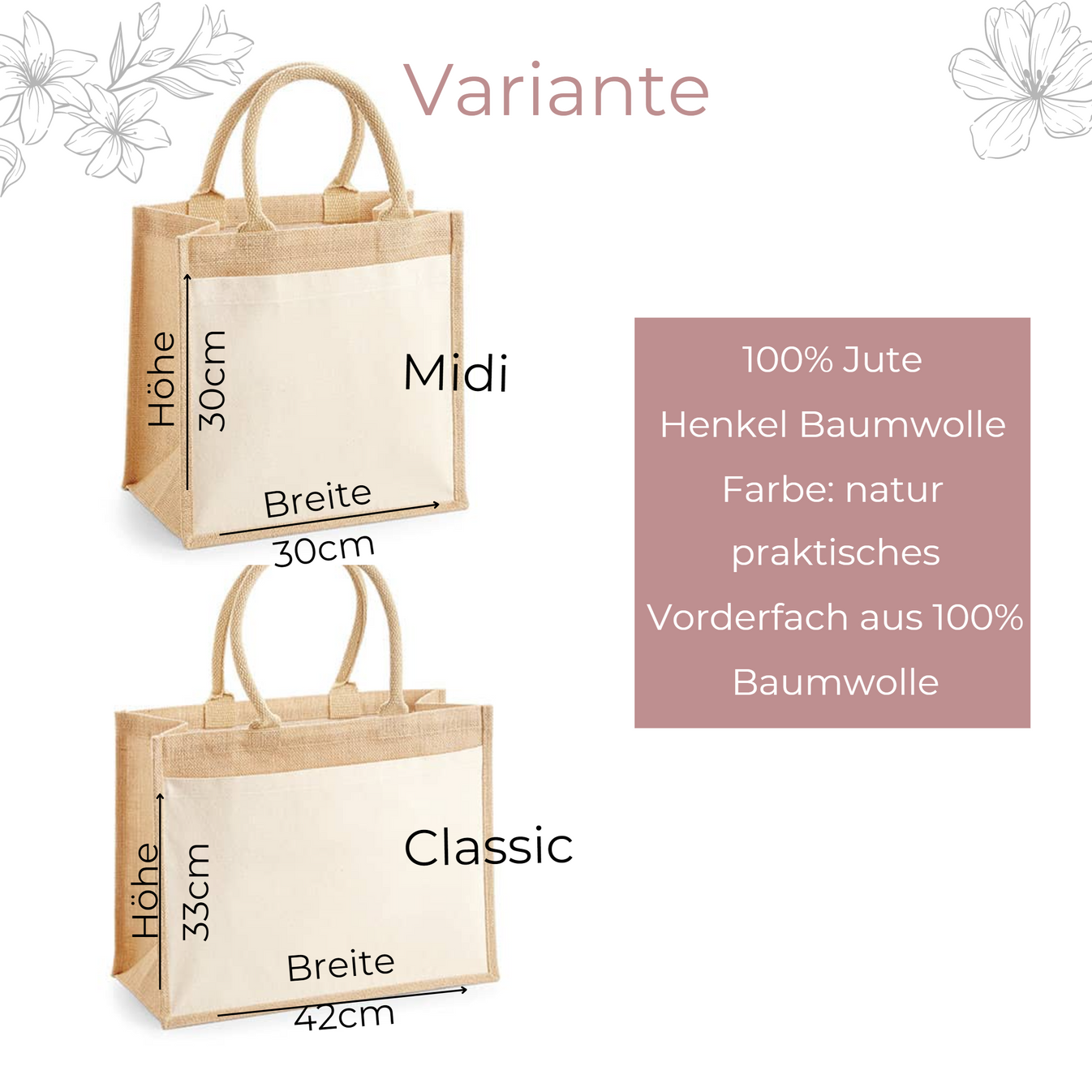 Jutetasche Oma personalisiert mit Namen | SueBeCreative – suebecreative